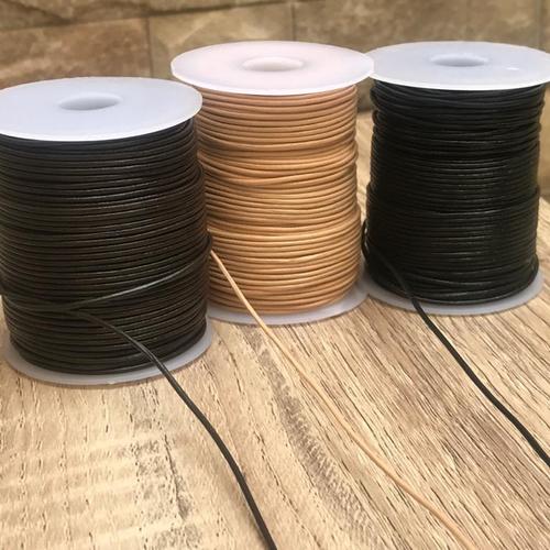 Jual Tali kulit asli bulat - rounded genuine leather 2mm - 4.Brown ...