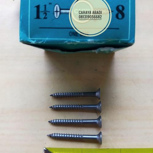 Jual SKRUP KAYU HITAM PLUS 8X11/2" KOTAK HIJAU/KUNING - Jakarta Pusat ...