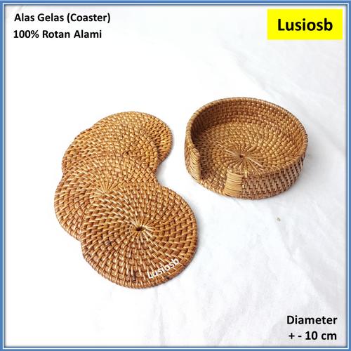 Jual Alas Gelas Rotan / Alas Gelas / Alas Rotan / Rattan Coaster ...