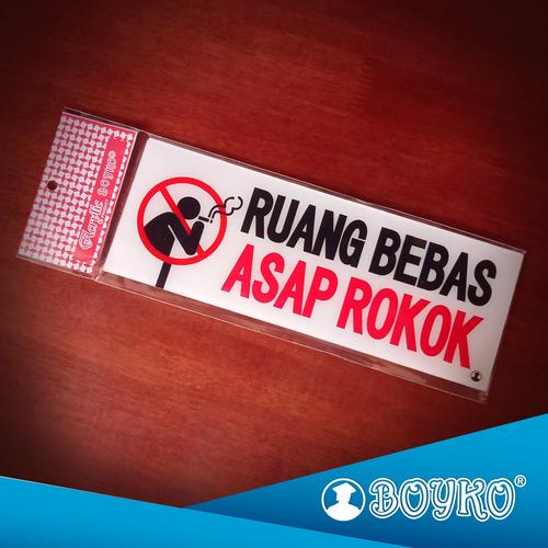 Jual Acrylic Sign / Papan Tanda Akrilik " Ruang bebas asap rokok" Boyko ...