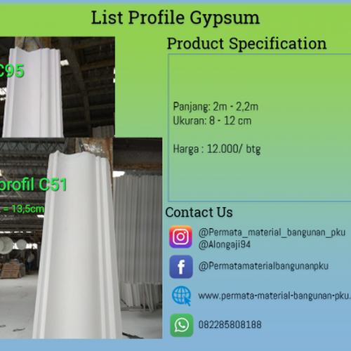 Jual list profil gypsum/gipsum - tambang(C21) - Kota Pekanbaru ...