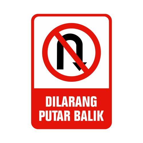 Jual RAMBU DILARANG PUTAR BALIK 35CM X 50CM PLAT ALUMUNIUM - Kota ...