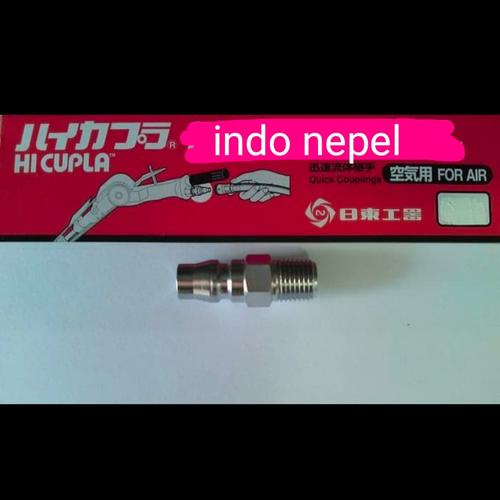 Jual nitto kohki pm 20 1/4 inch hi culpa steel male plug quick thread ...