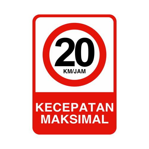 Jual RAMBU KECEPATAN MAKSIMAL 20KM/JAM 35CM X 50CM PLAT ALUMUNIUM ...