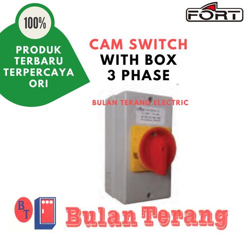 Jual CAM SWITCH WITH BOX 3 PHASE 380VAC merek FORT SA-25-3 D ON-OFF ...
