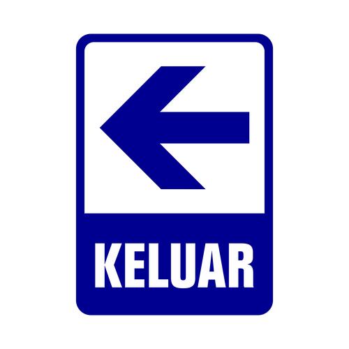 Jual RAMBU PLANG JALAN KELUAR 35CM X 50CM PLAT ALUMUNIUM - KIRI - Kota ...