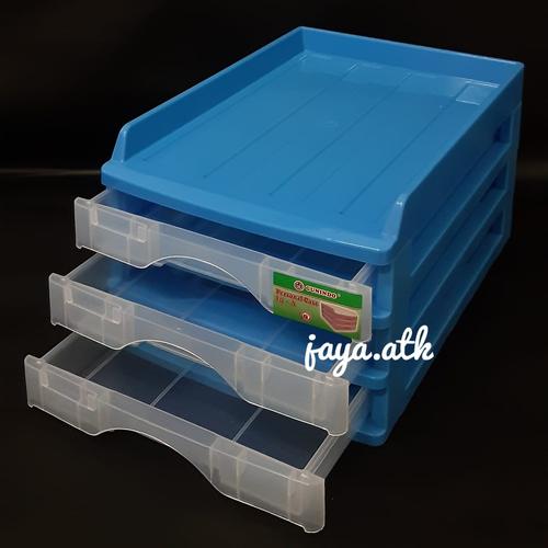 Jual RAK KERTAS DOKUMEN 3 SUSUN MEJA TINGKAT 3 SUSUN PLASTIK LETTER ...