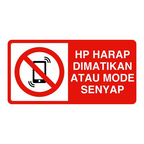 Jual RAMBU HP HARAP DI MATIKAN / MODE SENYAP 30CM X 15CM AKRILIK - Kota ...