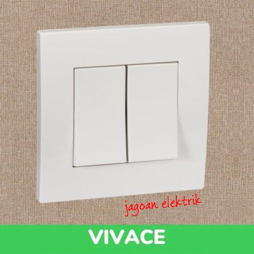Jual Saklar 2 Gang 1 Arah Vivace Schneider KB32_1_WE_G3 - Jakarta Barat ...