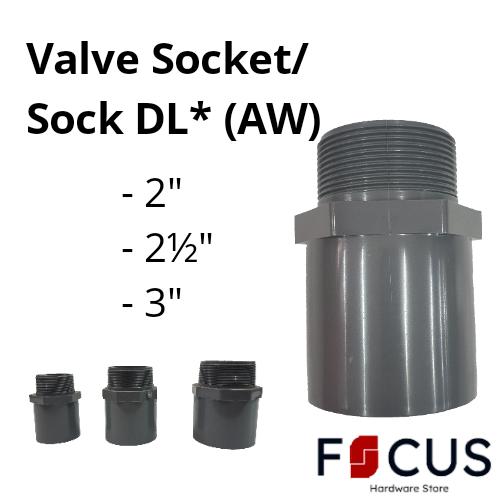 Jual Rucika Valve Socket/ Sock DL (AW) 2 2-1/2 3 inch/ Sambungan Pipa ...