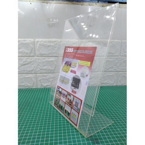 Jual Display menu akrilik A4 model L Display Brosur Menu uk A4 L - Kota ...