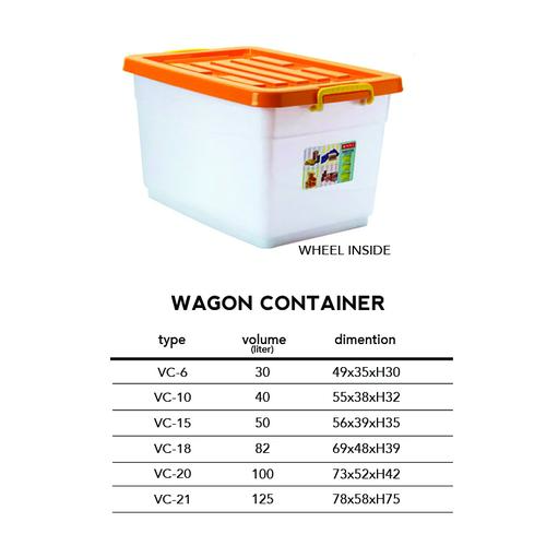 Jual KOTAK PENYIMPANAN / WAGON CONTAINER (WITH WHEEL / DENGAN RODA ...