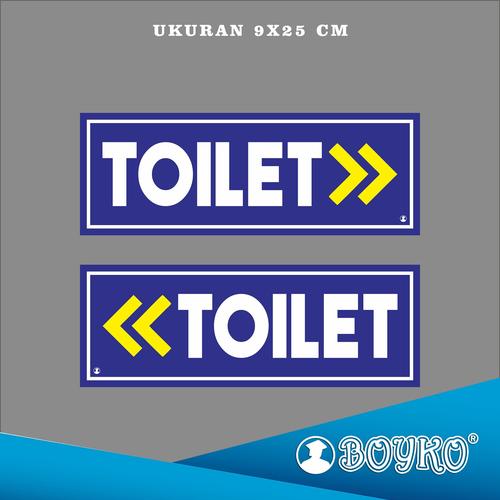 Jual Acrylic Sign / Papan Tanda Toilet + Panah kanan / kiri - arah kiri ...