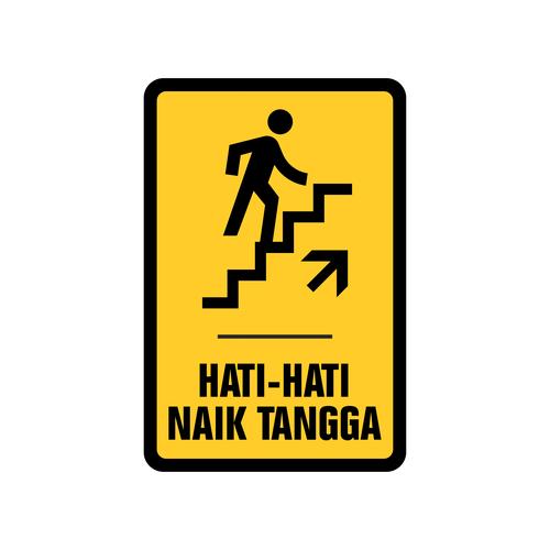Jual RAMBU HATI-HATI NAIK TANGGA 20CM X 30CM PLAT ALUMUNIUM - Kota ...