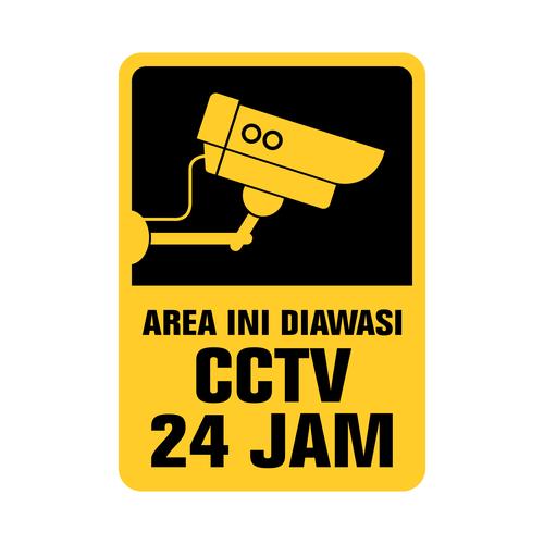 Jual RAMBU AREA INI DI AWASI CCTV 24 JAM 35CM X 50CM PLAT ALUMUNIUM ...