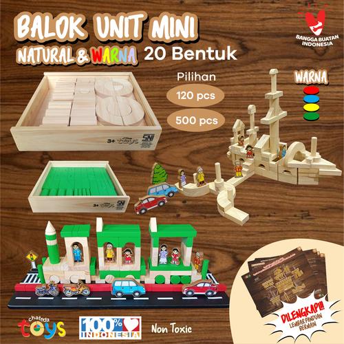 Jual Susun Bangun Balok Mini Natural/warna - Kota Bekasi - Chateda Toys ...