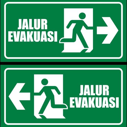 Jual CETAK stiker jalur evakuasi bahan stiker vinyl 30x15 - Jakarta ...