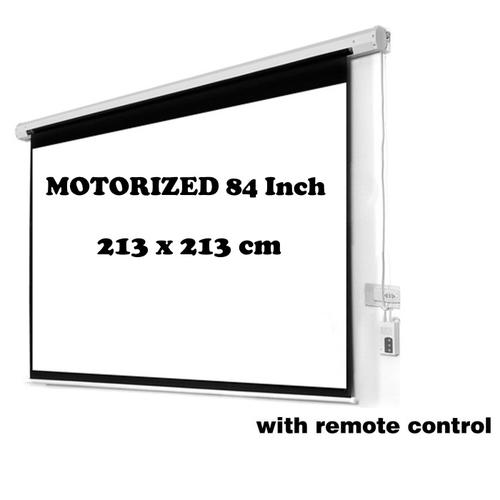 Jual Screen Projector 84" Motorized / Layar Proyektor 84 Inch Elektrik ...