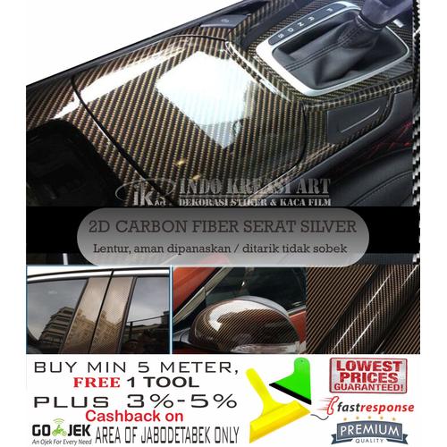 Jual 2D CARBON FIBER STICKER MOBIL STIKER KARBON GLOSSY NOT CARBON 3D ...