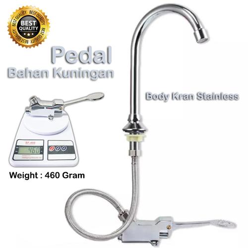 Promo Kran Wastafel Injak / Keran Pedal Injak Kuningan High Quality ...