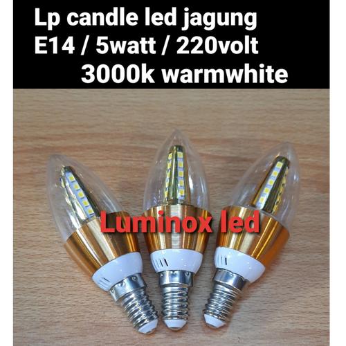 Jual lampu candle jagung led 5w 5watt lilin cabe 5 watt e14 5 w 3000k - Jakarta Barat - luminox ...