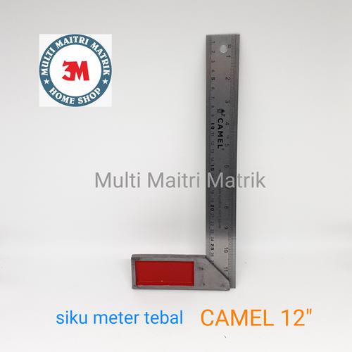 Jual Siku meter tebal 12inch/siku meter tukang 12inch/penggaris siku ...