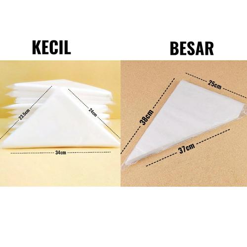 Jual PLASTIK SEGITIGA 50 PCS UNTUK MENGHIAS KUE BUTTERCREAM / PIPING ...