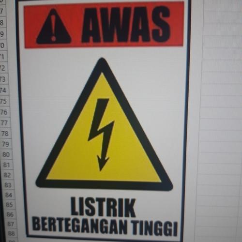 Jual SIGN STICKER K3 RAMBU SAFETY AWAS LISTRIK BERTEGANGAN TINGGI ...