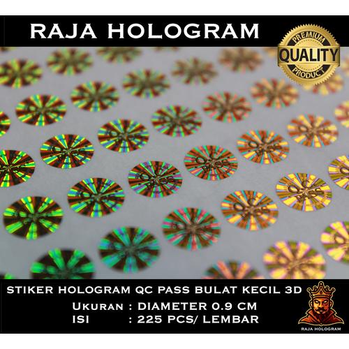 Jual STIKER HOLOGRAM QC PASS BULAT KECIL 3D STICKER SEGEL LABEL PRODUK ...