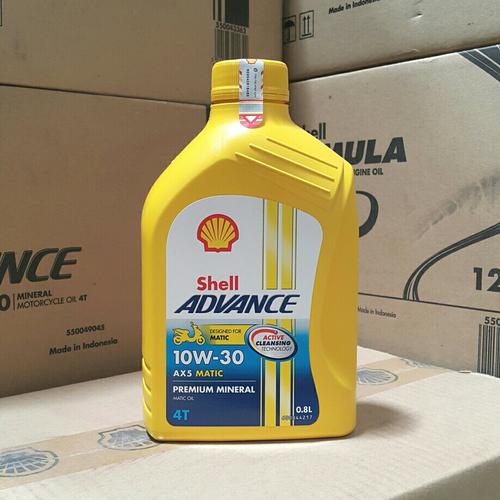 Jual OLI MESIN MOTOR MATIC SHELL ADVANCE AX5 SCOOTER 10W-30 800 ML ...