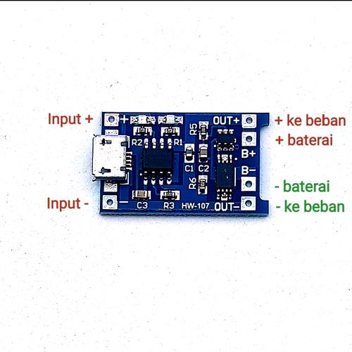 Jual Modul kit TP4056 rangkaian charger cas cas battery baterai Li Ion ...