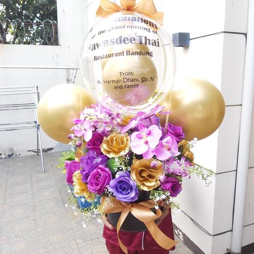 Jual bloom box buket bunga balon wisuda graduation anniversary birthday ...