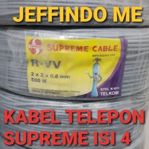 Jual KABEL TELEPON SUPREME ISI 4 - 100 METER / 500 METER (SESUAI VARIAN ...