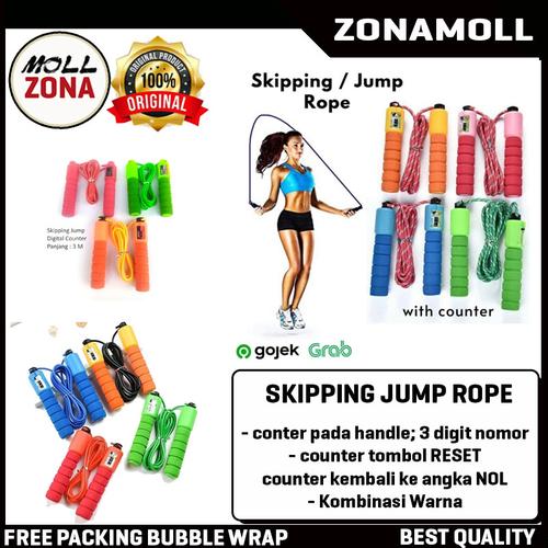 Jual ALAT LONCAT LOMPAT TALI SKIPPING JUMP ROPE SOFT HANDLE WITH ...