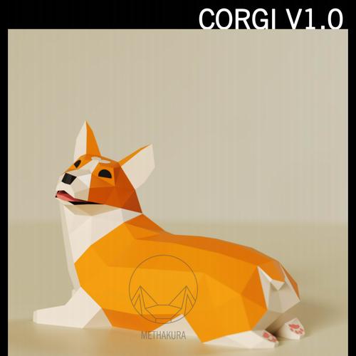 Jual Low Poly Corgi Dog Papercraft - Kab. Bekasi - Papercraft Tiviti ...