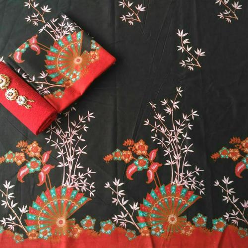 Jual kain batik bambu kipas batik khas China hitam merah - batik kipas ...