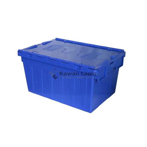 Jual Nestable Container With Lid Blue 58 L Krisbow 10133558 - Jakarta ...