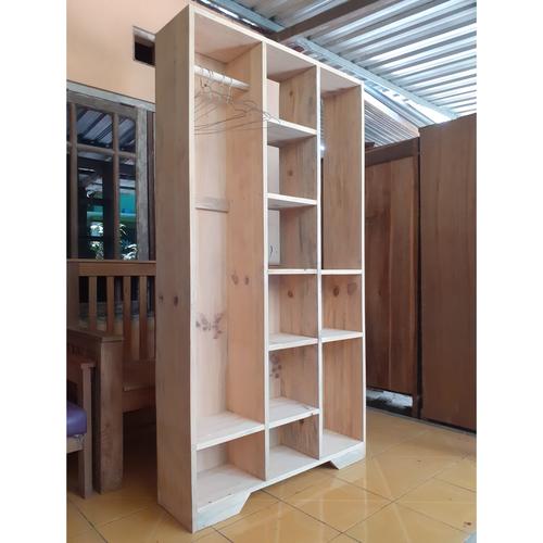 Jual partisi sekat ruangan rak serbaguna rak baju sekat ruangan ...