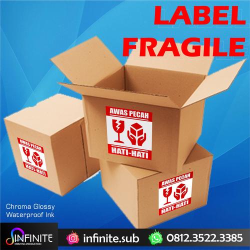 Jual (isi 15) Stiker Label Pengiriman Fragile Stiker Mudah Pecah 6 x 6 ...