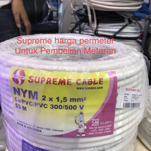 Jual KABEL LISTRIK SUPREME NYM 2x1.5 METERAN PERMETER METER 2x1,5 ...