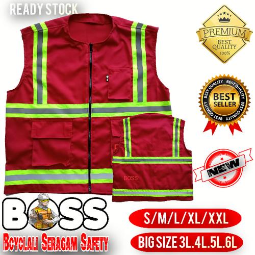 Jual ROMPI SAFETY MERAH MERK BOSS ORIGINAL GRADE A - Kab. Boyolali ...
