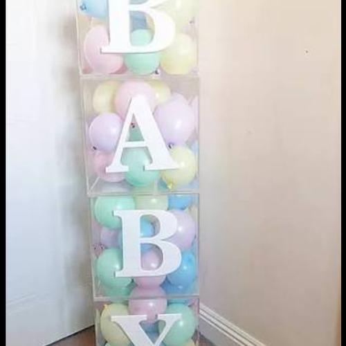 Jual akrilik pesta tulisan acara huruf inisial simbol balon box kotak ...