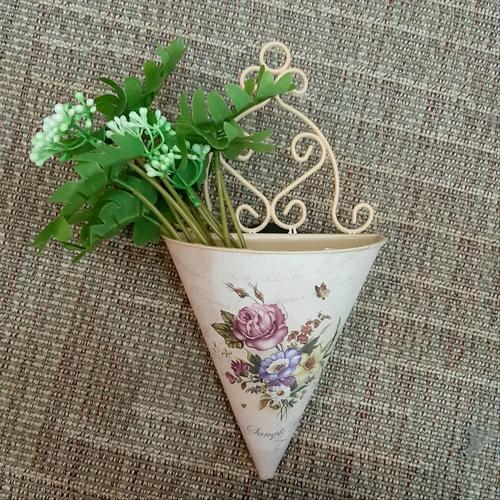 Jual Vas Bunga Tempel Dinding Pot Gantung Vintage Segitiga Hiasan Rumah ...