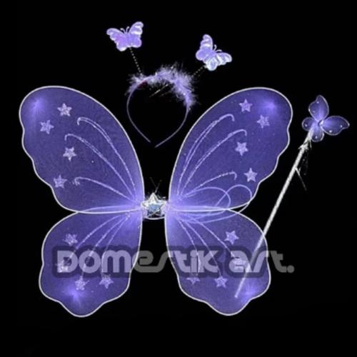 Jual Set sayap peri anak UNGU / Sayap Fairy / sayap Kupu-kupu mahkota ...