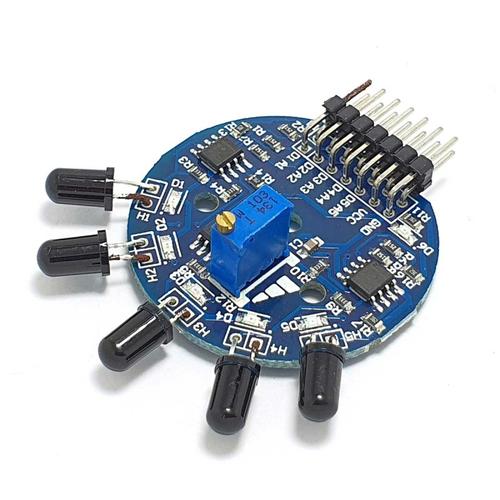 Jual Flame Sensor Api 5 Channel u/ RasPi Arduino Fire Fighter Robot 5 ...