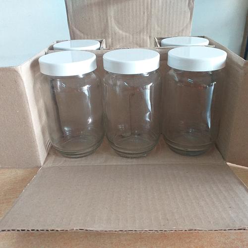 Jual 6 pcs Toples Selai Kaca 350ml / Botol Selai / Toples Madu / Botol ...