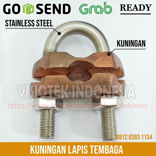 Jual Klem Grounding Rod U bolt / Ground Rod Clamp Type Kodok 50mm s.d ...