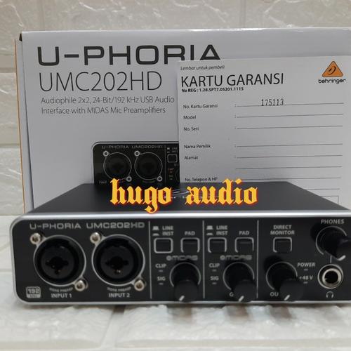Jual BEHRINGER UMC 202HD AUDIO INTERFACE/SOUNDCARD ORIGINAL - Jakarta ...