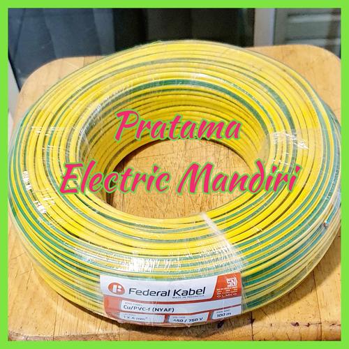 Jual FEDERAL Kabel Cable Grounding NYAF 1 x 2.5mm 2,5mm Yellow/Green @Roll - Jakarta Barat ...