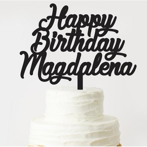 Jual Custom Topper Akrilik Birthday | Topper Bisa Custom Nama Acrylic ...